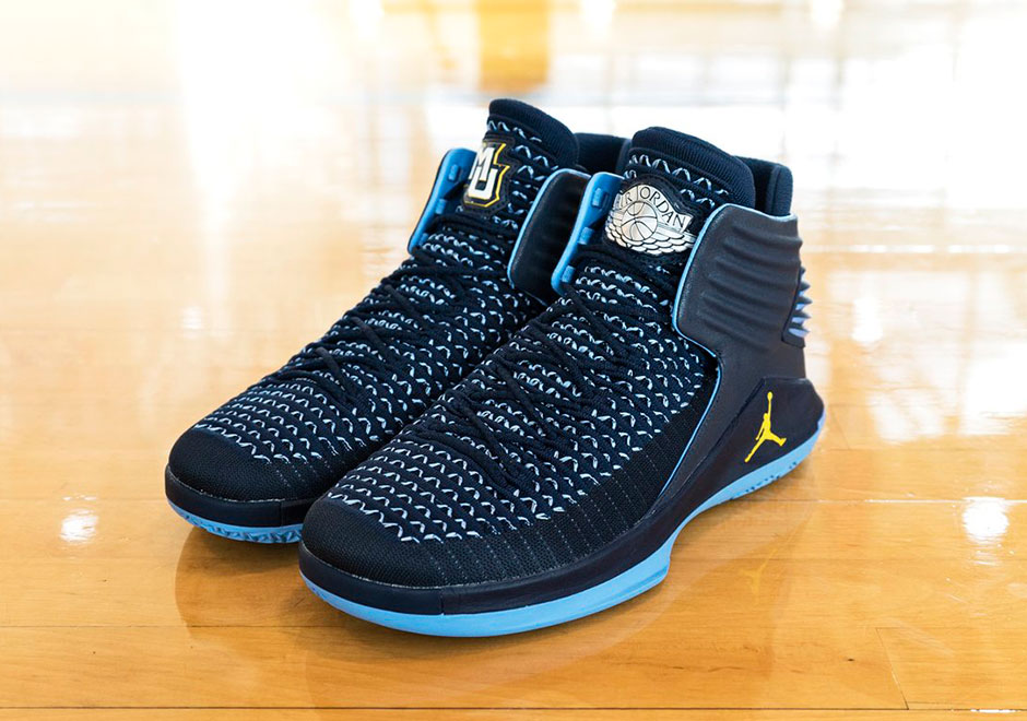 Air Jordan 32 Georgetown + Marquette Player Exclusives | SneakerNews.com