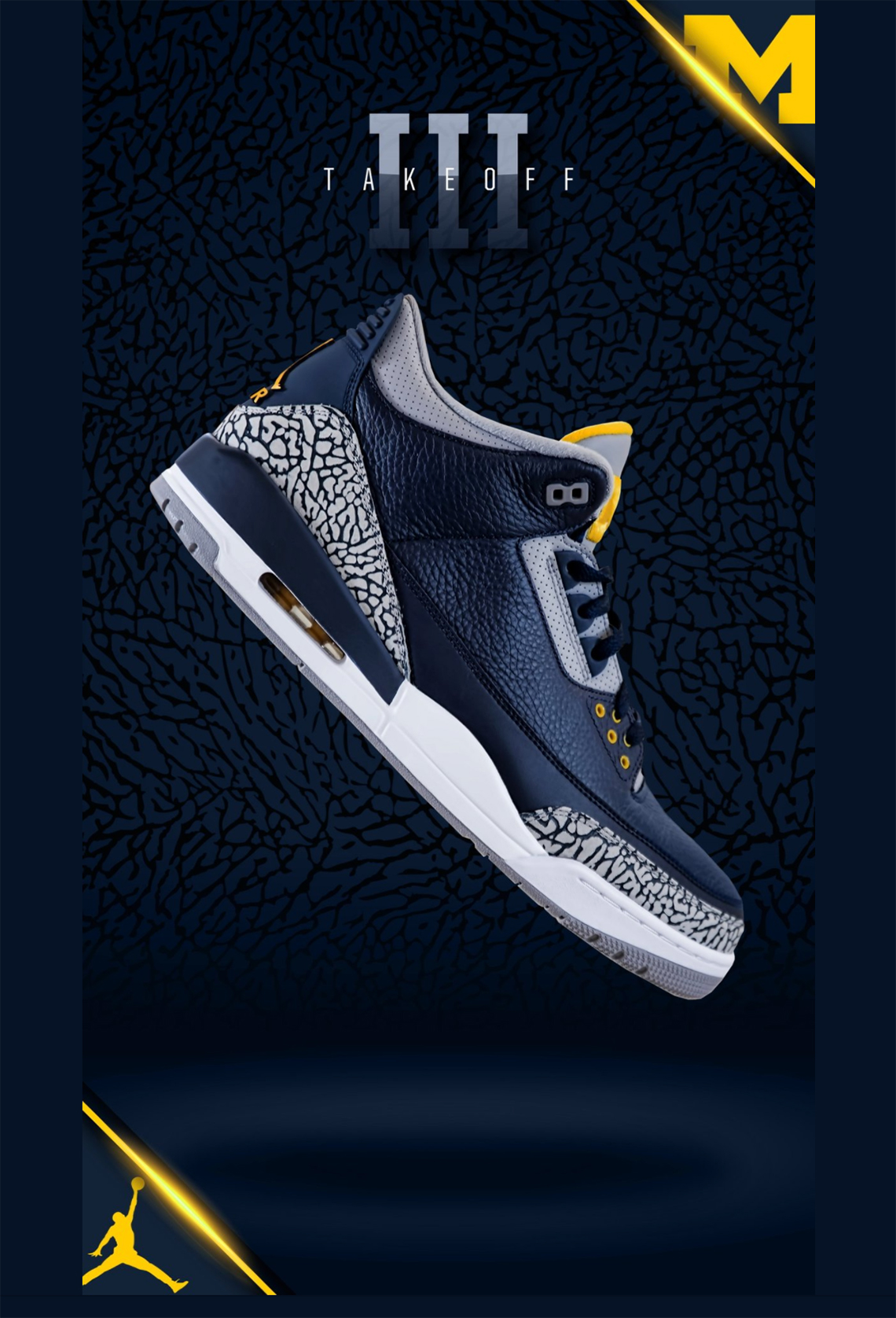 Air Jordan 3 "Michigan" PE First Look | SneakerNews.com