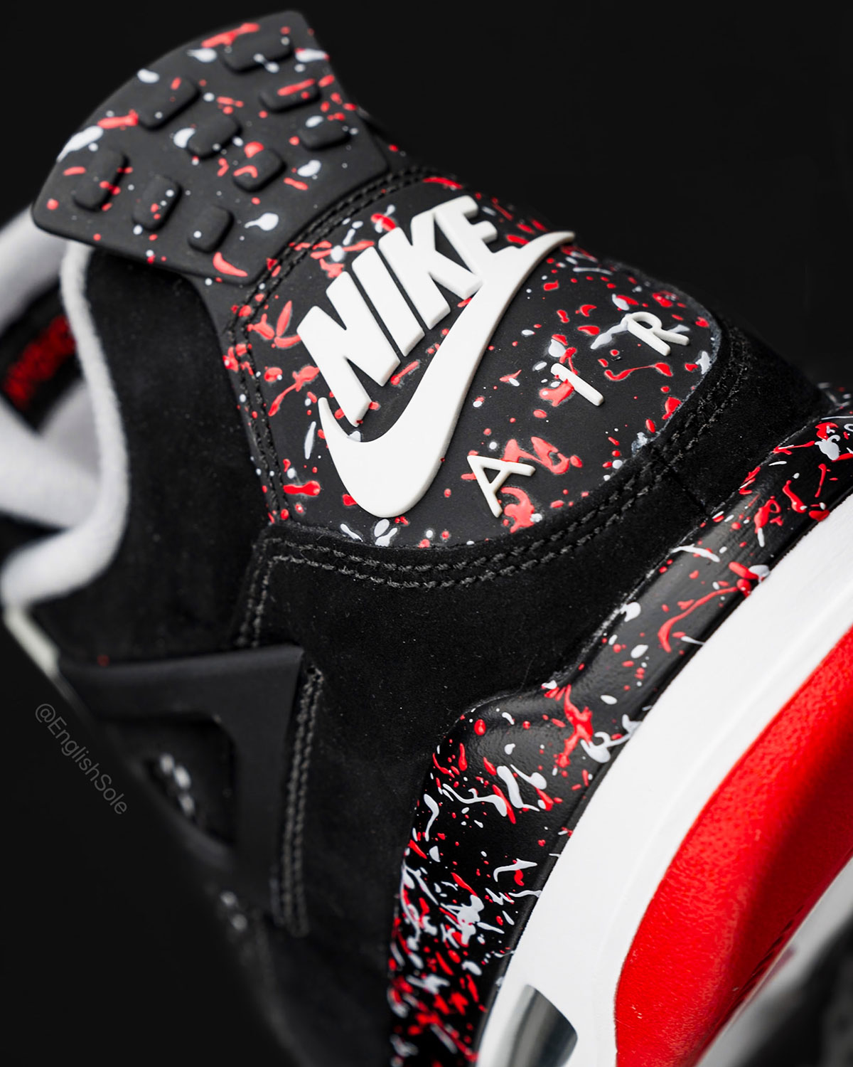 Drake Air Jordan 4 Black Red Splatter | SneakerNews.com