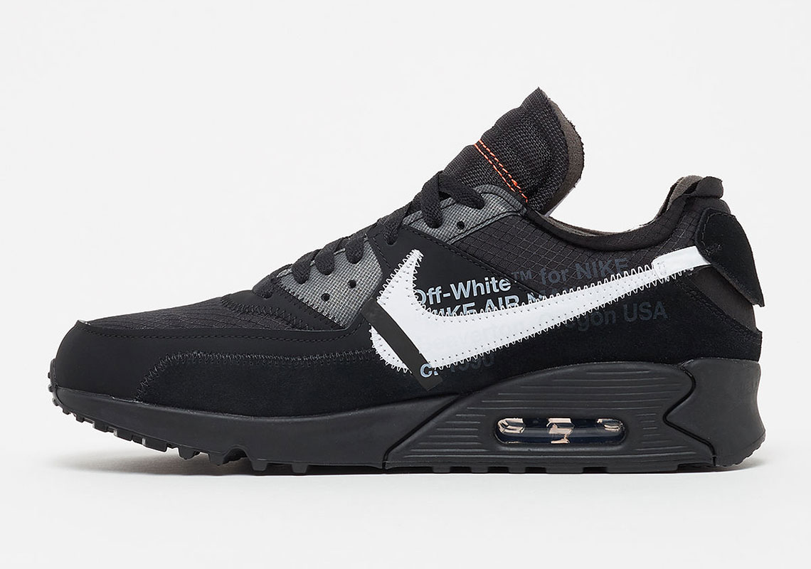 Off White Nike Air Max 90 Black White Store List | SneakerNews.com