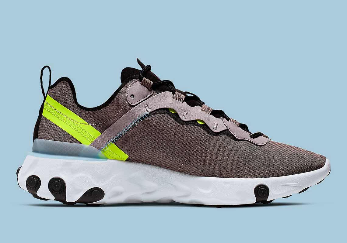 Nike React Element 55 Pumice Black Volt BQ6166-201 Release Info | SneakerNews.com