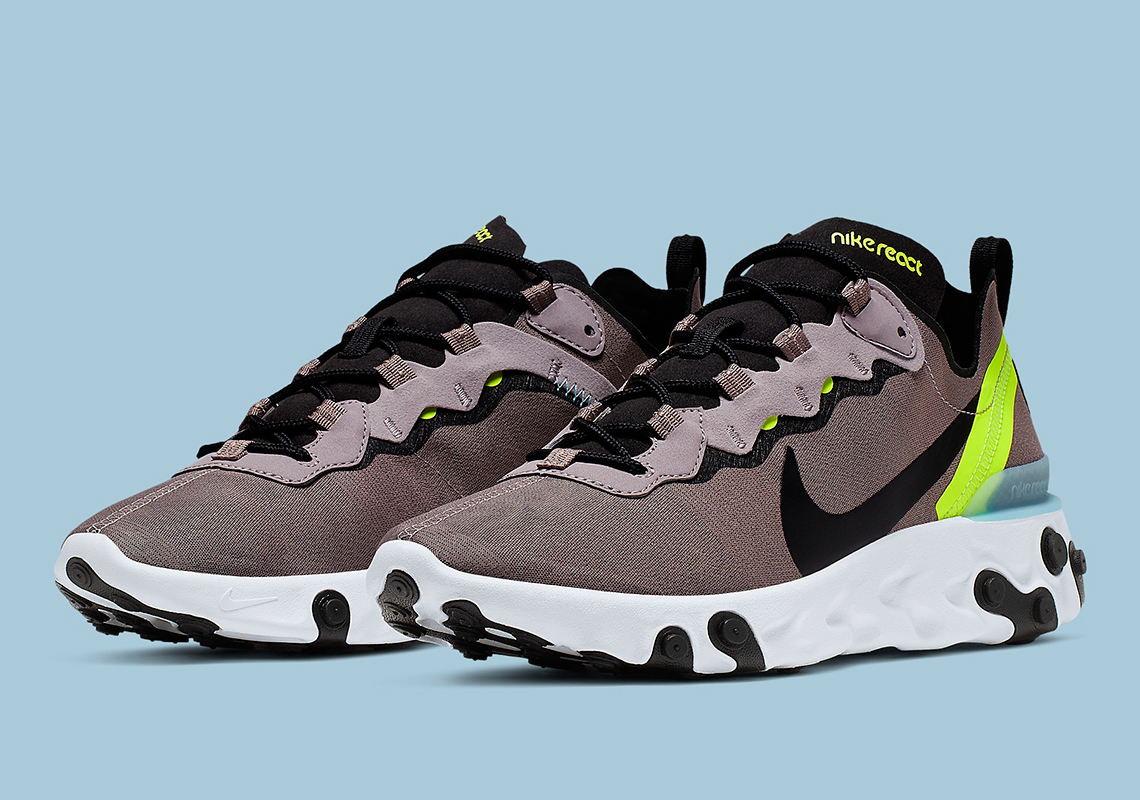 Nike React Element 55 Pumice Black Volt BQ6166-201 Release Info | SneakerNews.com