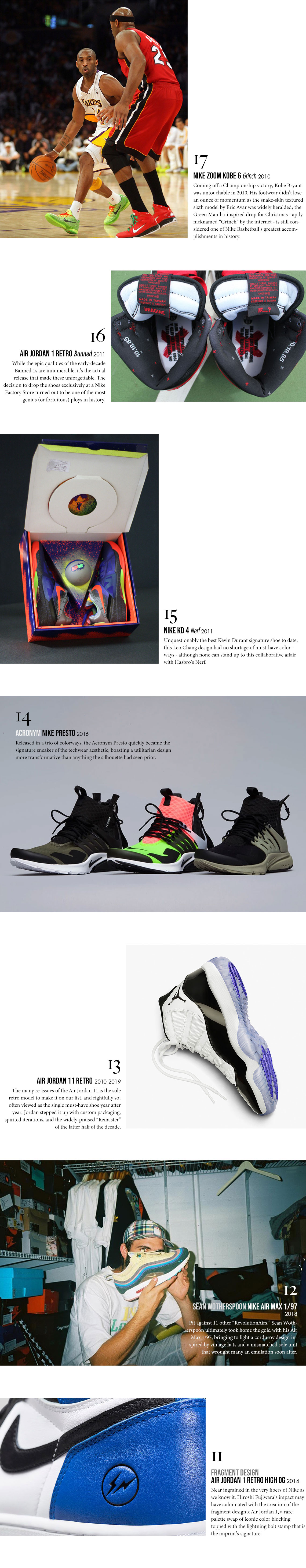 Sneaker News 100 Best Sneakers Of The Decade
