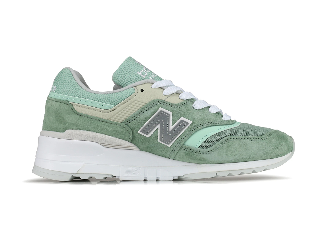 New Balance 997 Made In USA Mint Suede | SneakerNews.com