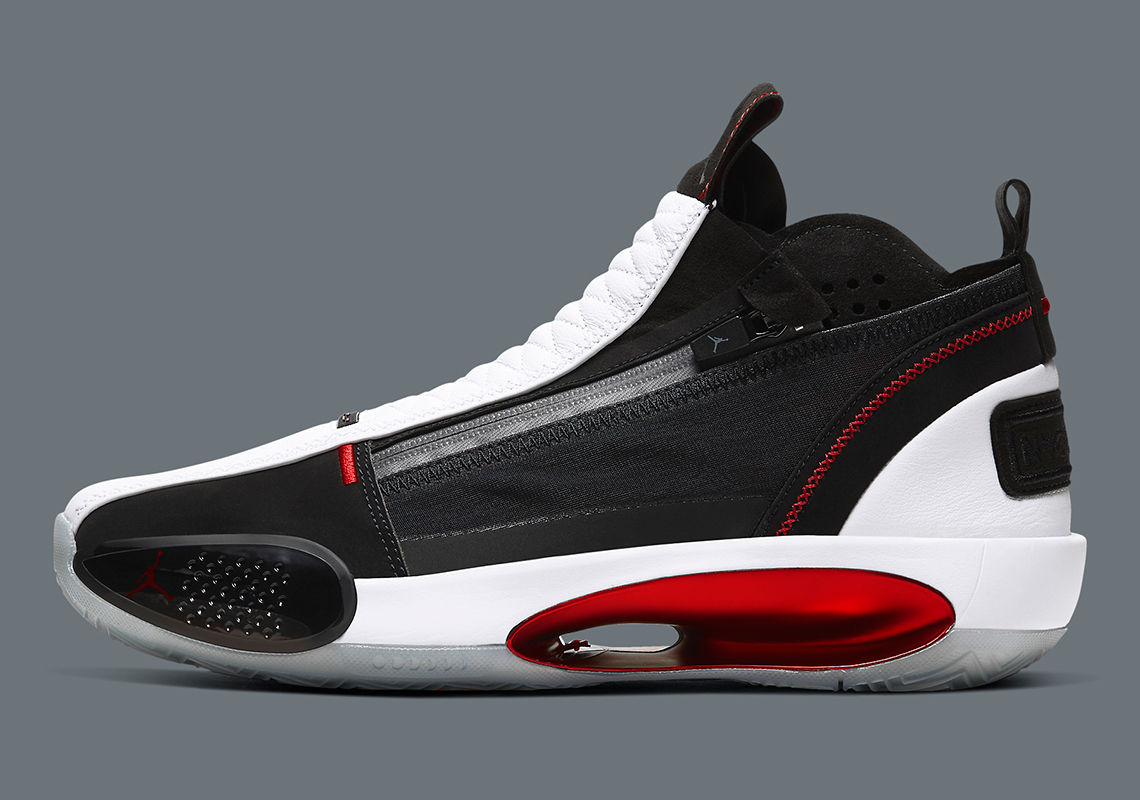 Air Jordan 34 Black White Red Zipper CU1548-001 | SneakerNews.com