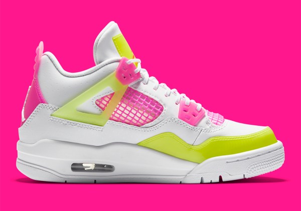 Air Jordan 4 Kids Lemon Venom Pink CV7808-100 | SneakerNews.com