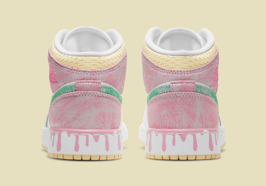 Air Jordan 1 Mid GS Paint Drip DD1666-100 Release | SneakerNews.com