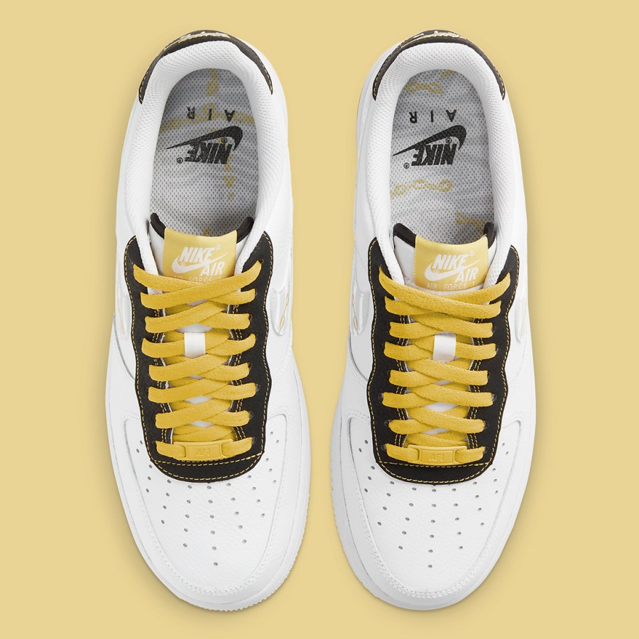 Nike Air Force 1 Gold Chain Zebra DH5284-100 Release Info | SneakerNews.com