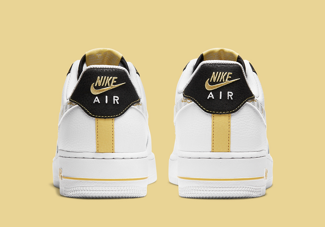 Nike Air Force 1 Gold Chain Zebra DH5284-100 Release Info | SneakerNews.com