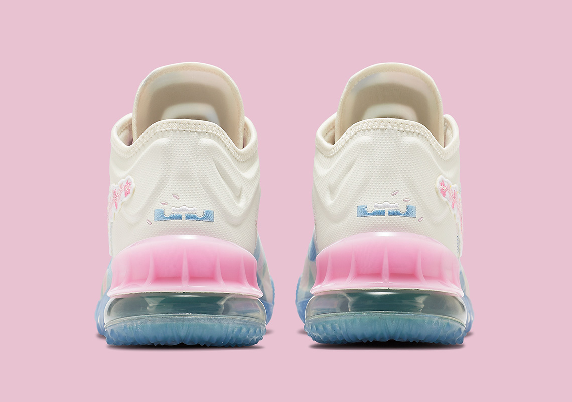atmos Nike LeBron 18 Low Sakura CV7564-101 | SneakerNews.com