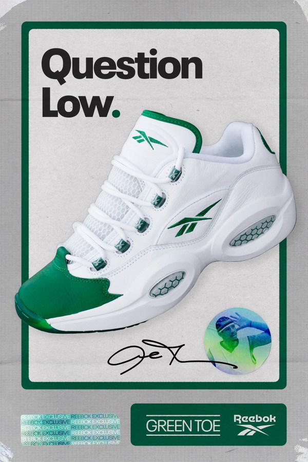 Reebok Question Low "Green Toe" GZ0367 | SneakerNews.com
