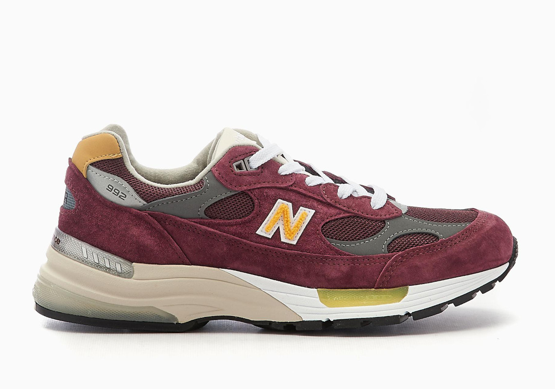 New Balance 992 M992CA Burgundy Yellow Release | SneakerNews.com