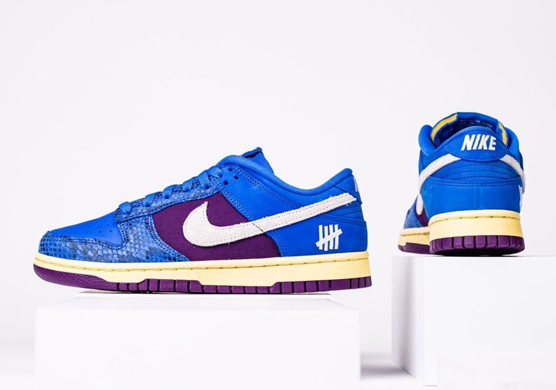 Undefeated Nike Dunk Low Blue Snakeskin Purple | SneakerNews.com