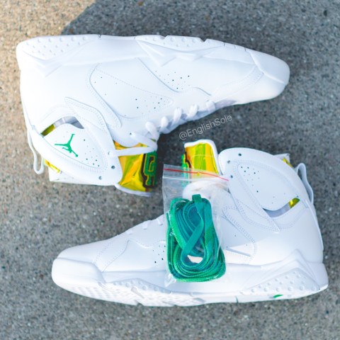 Air Jordan 7 Oregon Ducks White PE 2021 | SneakerNews.com
