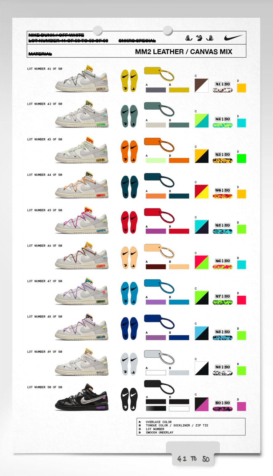 Off-White "The 50" Nike Dunk Low Release Date | SneakerNews.com