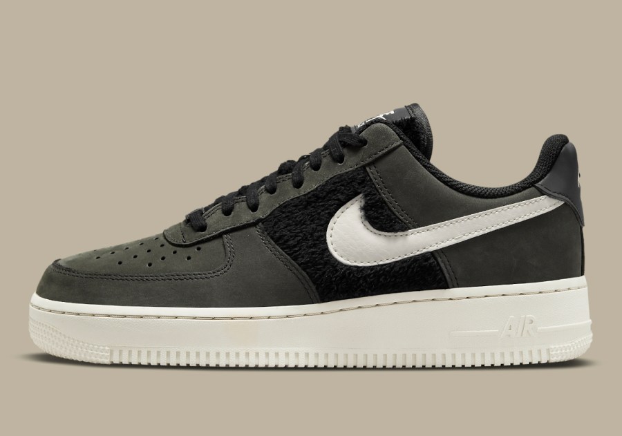 Nike Air Force 1 Low Fur Black Bone DO6714-001 | SneakerNews.com