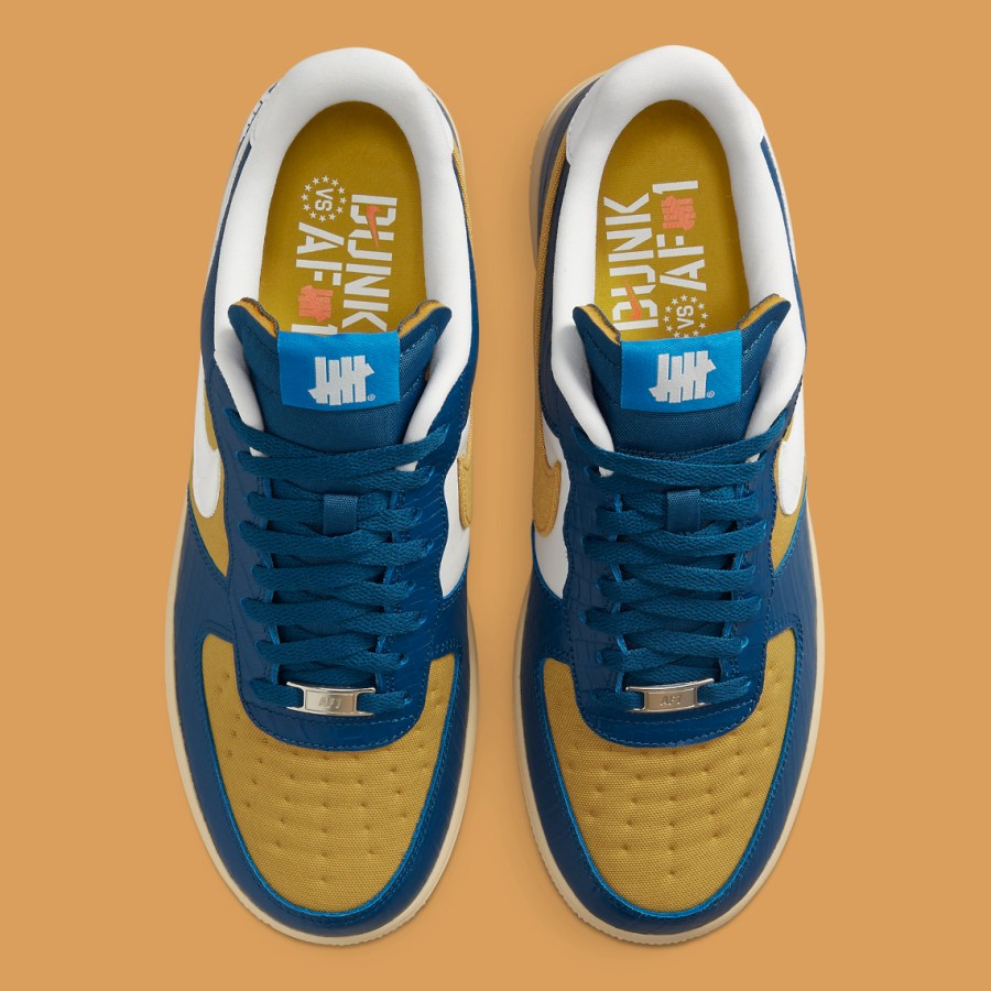 UNDEFEATED Nike Air Force 1 Blue Yellow DM8462-400 | SneakerNews.com