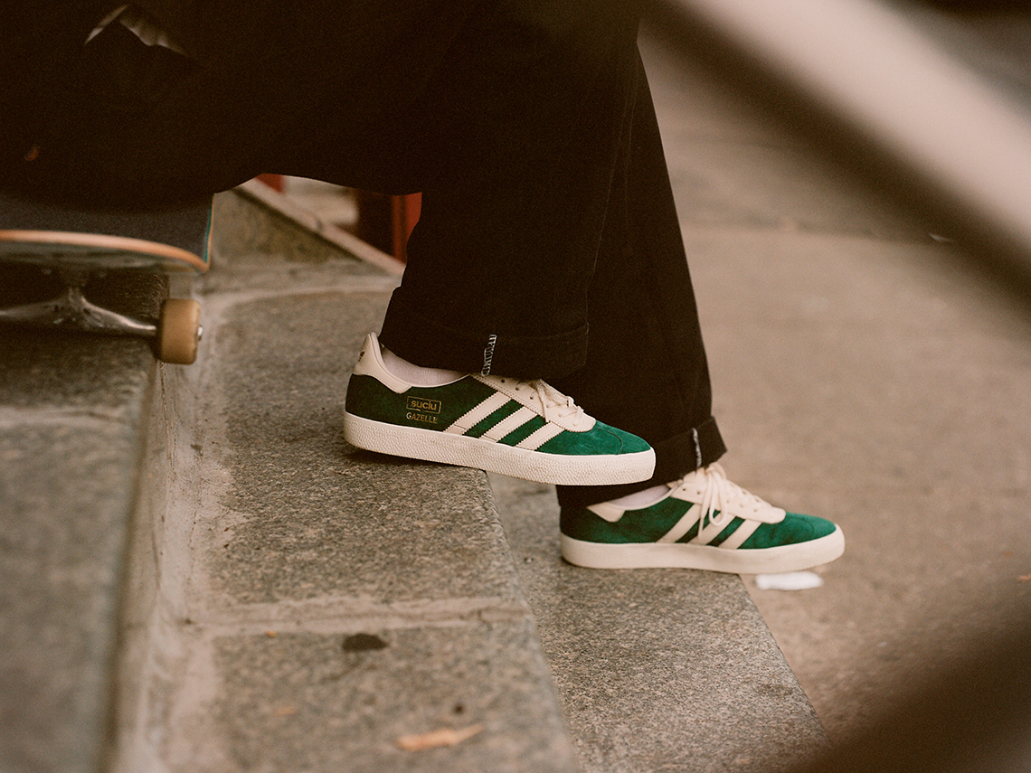 Mark Suciu adidas Gazelle ADV Collegiate Green GY3688 | SneakerNews.com