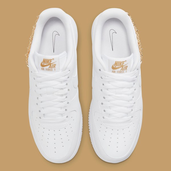 Nike Air Force 1 LX White Metallic Gold DD1525-100 | SneakerNews.com