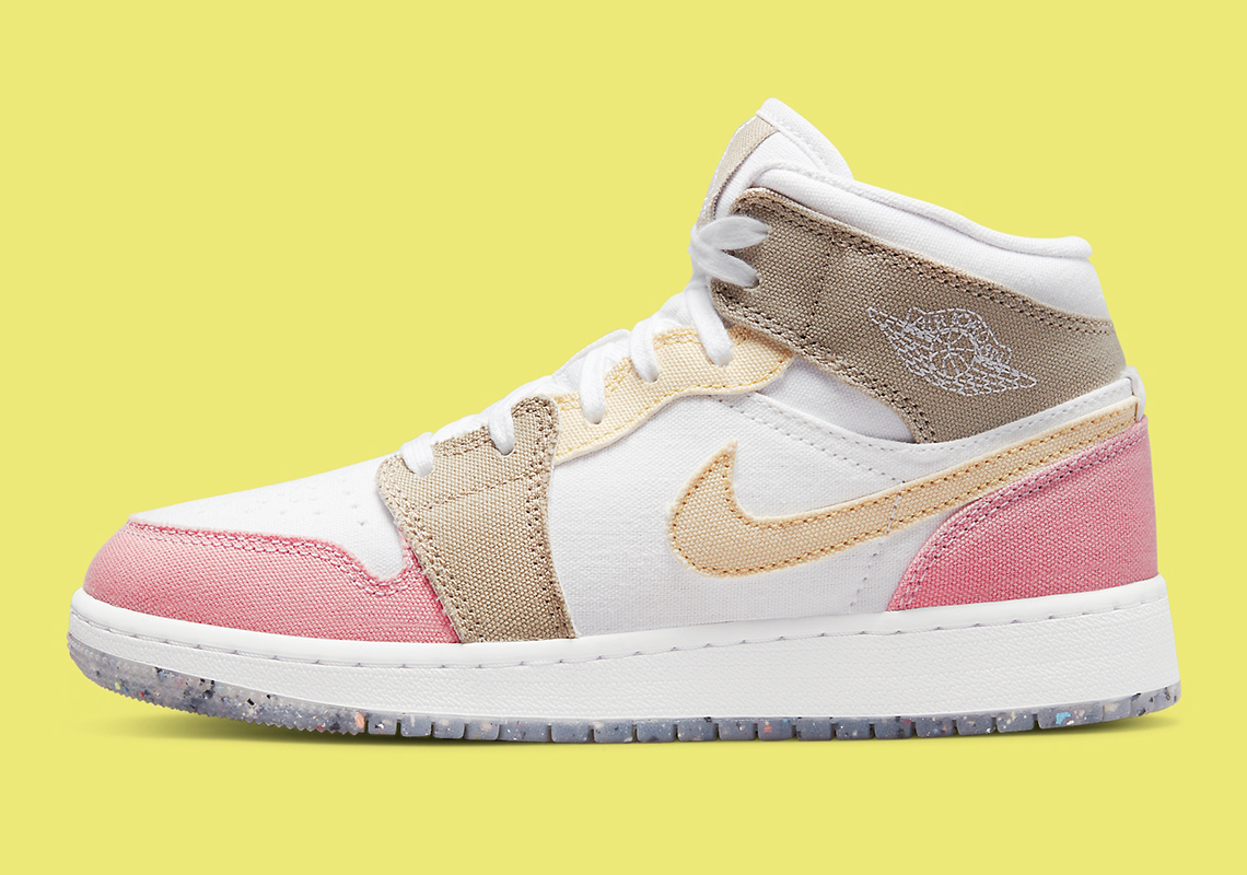 Air Jordan 1 Mid GS Pastel Grind DJ0338-100 | SneakerNews.com