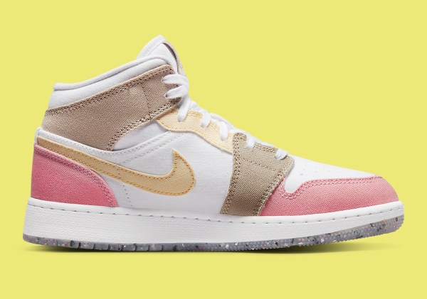 Air Jordan 1 Mid GS Pastel Grind DJ0338-100 | SneakerNews.com
