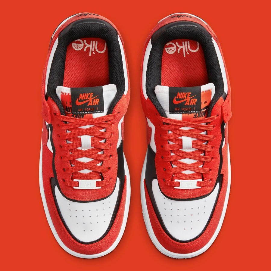 Nike Air Force 1 Shadow Red White Black DQ8586-800 | SneakerNews.com