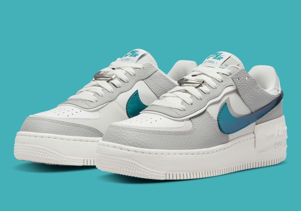 Nike Air Force 1 Shadow Metallic Teal DR7856-100 | SneakerNews.com
