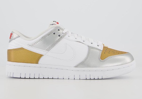 Nike Dunk Low "Gold/Silver/Red" Release Date | SneakerNews.com
