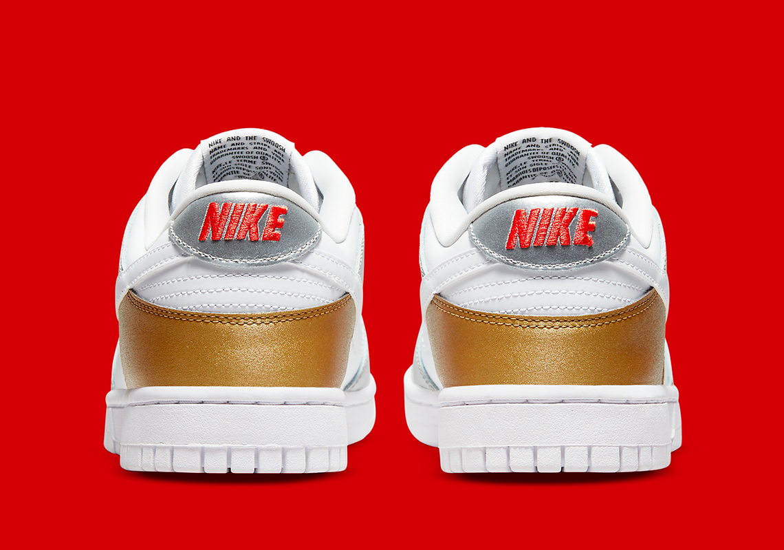 Nike Dunk Low WMNS Gold Silver DH4403-700 Release Date | SneakerNews.com