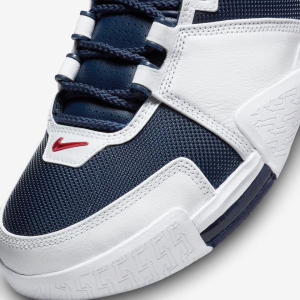 Nike LeBron 2 Retro USA White Midnight Navy Varsity Crimson DR0826-100 ...