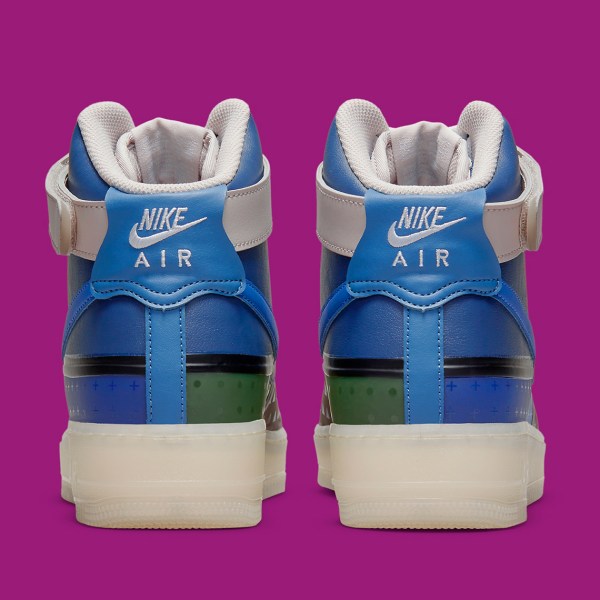 Nike Air Force 1 High PRM Thunder Blue Mystic Navy Light Iron Ore ...