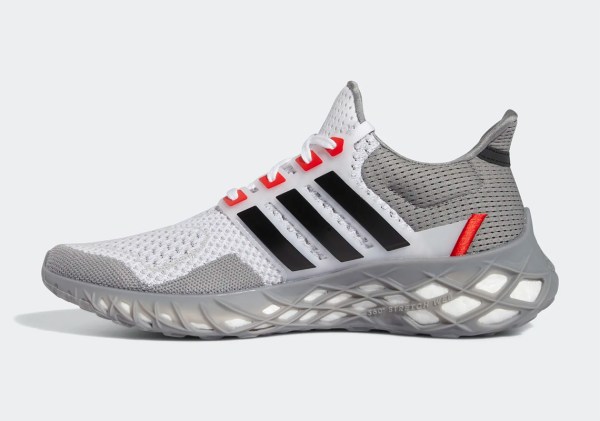 adidas UltraBOOST Web DNA Grey One Vivid Red GZ1592 | SneakerNews.com