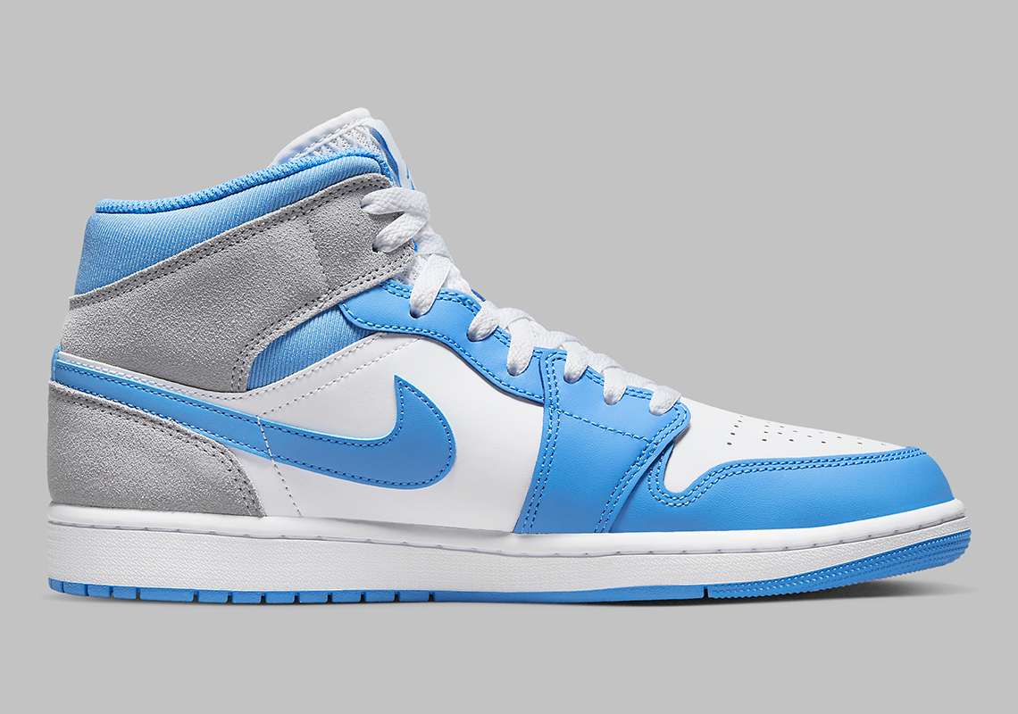 Air Jordan 1 Mid University Blue Grey DX9276-100 | SneakerNews.com