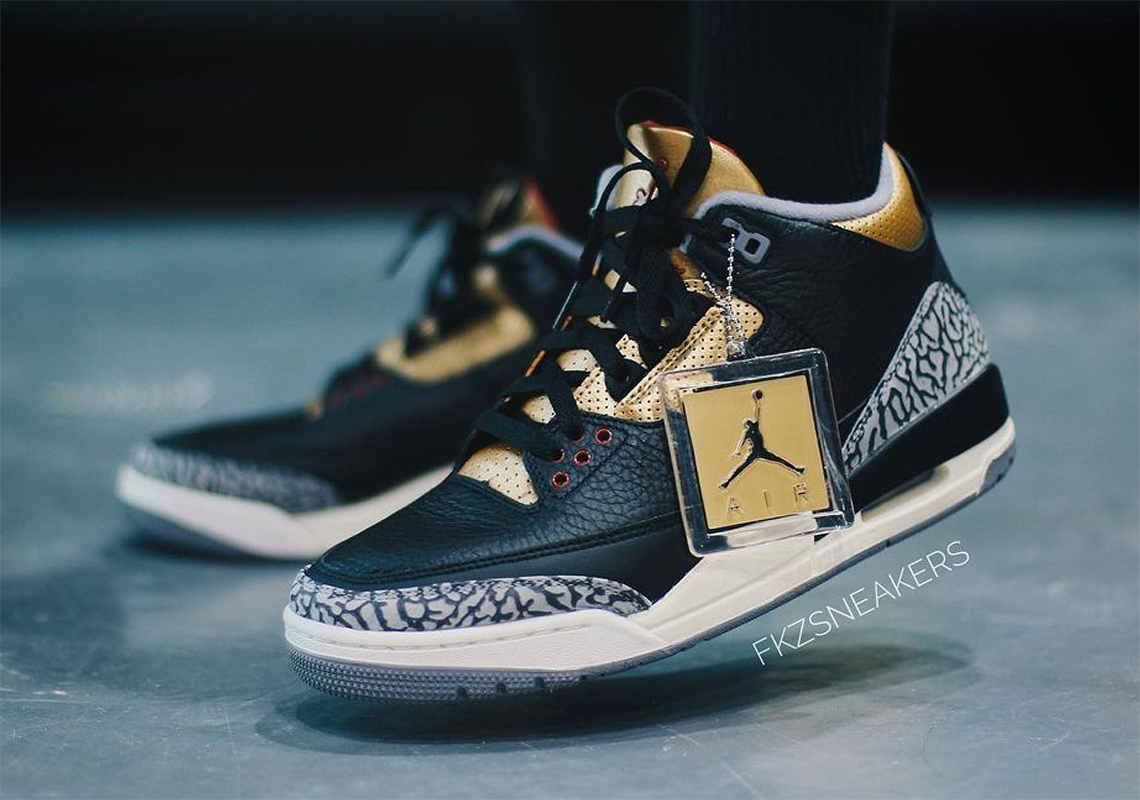 Air Jordan 3 "Black Cement Gold" Release Date | SneakerNews.com