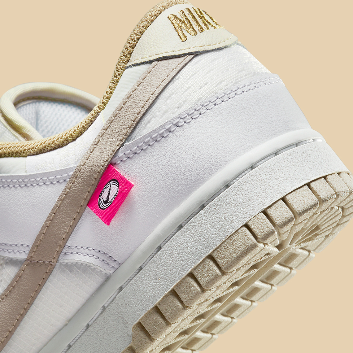 Nike Dunk Low "Bling" White Tan Pink DX6060-121 | SneakerNews.com