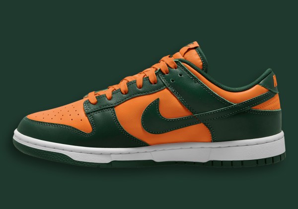 Nike Dunk Low "Miami Hurricanes" DD1391-300 | SneakerNews.com