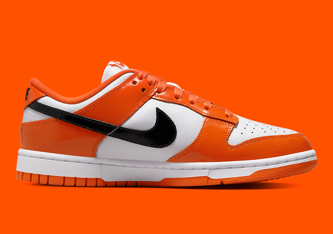 Nike Dunk Low"Orange/Black" Patent Leather DJ9955-800 | SneakerNews.com