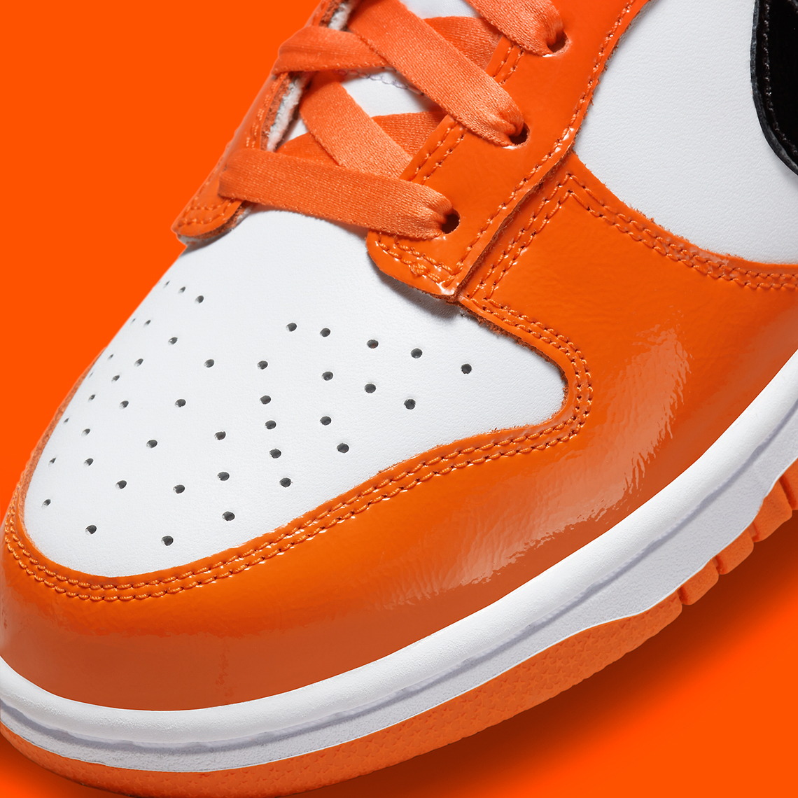 Nike Dunk Low"Orange/Black" Patent Leather DJ9955-800 | SneakerNews.com