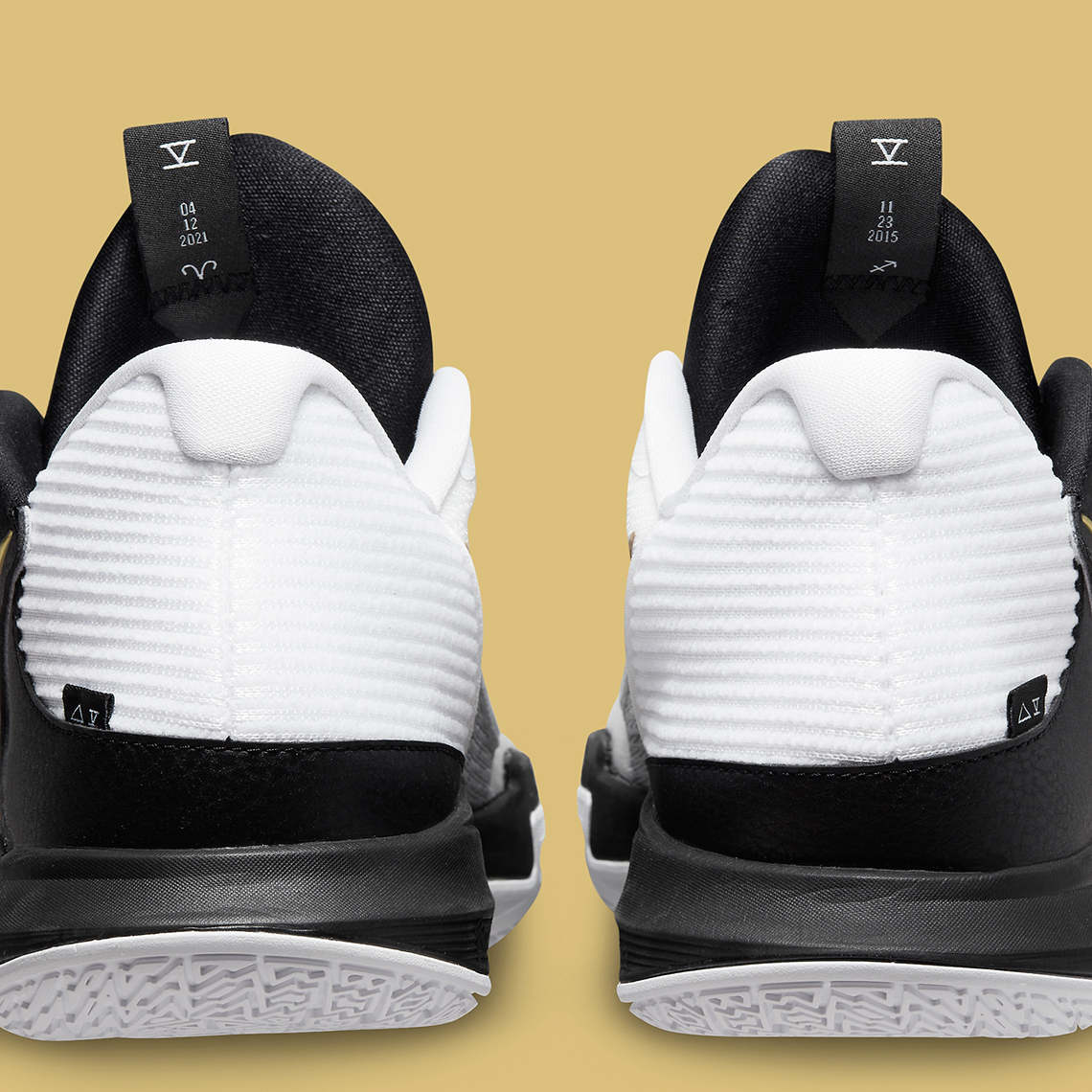 Nike Kyrie Low 5 White Metallic Gold Black DJ6012-101 | SneakerNews.com