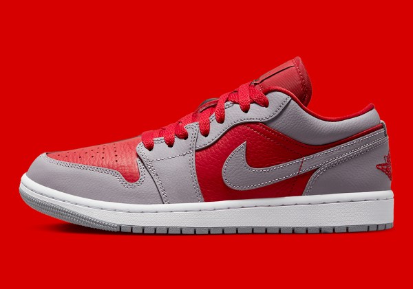 Air Jordan 1 Low SE Split Grey Red DR0502-600 | SneakerNews.com