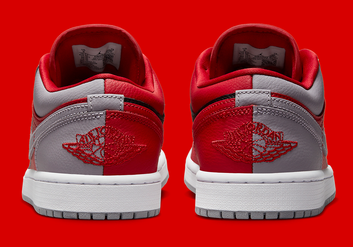 Air Jordan 1 Low SE Split Grey Red DR0502-600 | SneakerNews.com