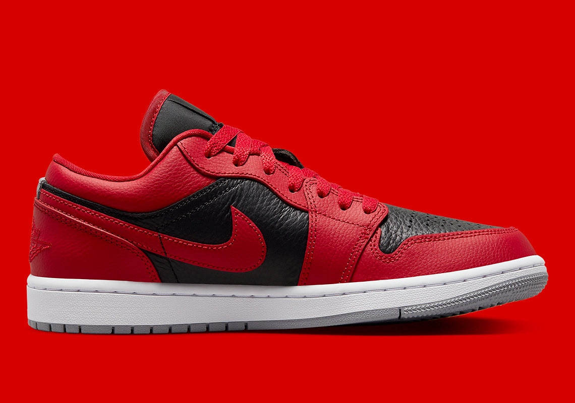Air Jordan 1 Low SE Split Grey Red DR0502-600 | SneakerNews.com