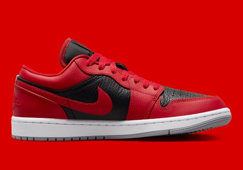 Air Jordan 1 Low SE Split Grey Red DR0502-600 | SneakerNews.com
