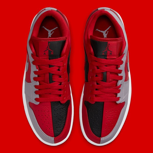 Air Jordan 1 Low SE Split Grey Red DR0502-600 | SneakerNews.com