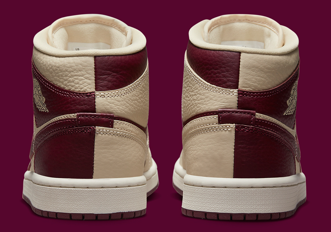 Air Jordan 1 Mid Split Beach Cherrywood Red Sail DR0501-200 ...