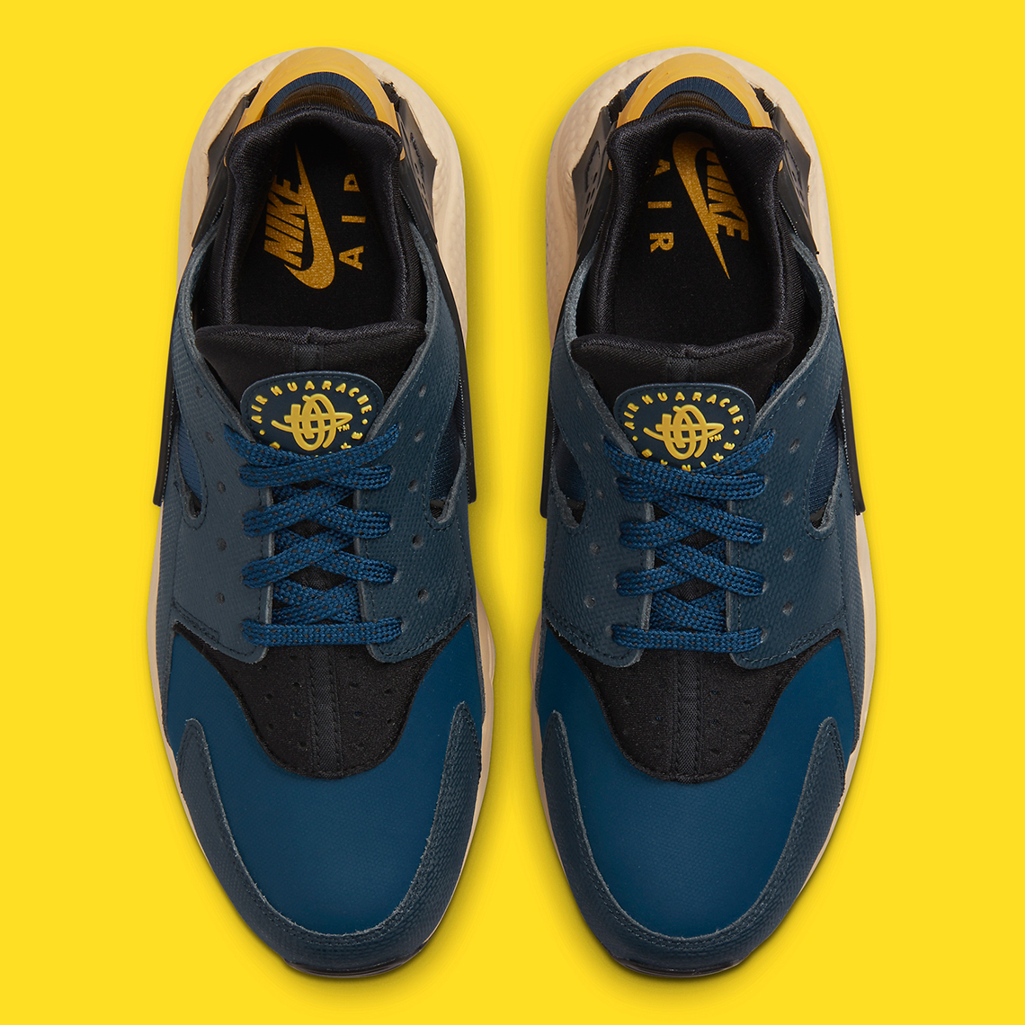 Nike Air Huarache "Navy/Yellow" DZ4852-001 | SneakerNews.com