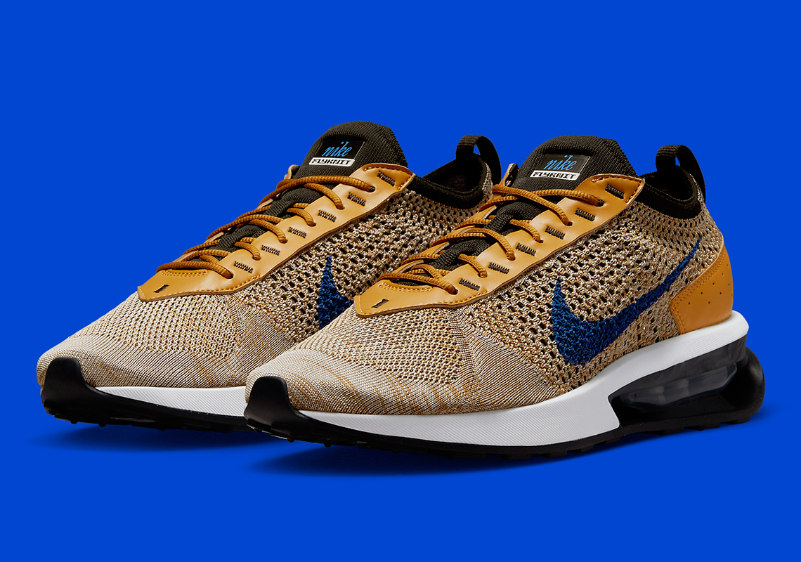 Nike Air Max Flyknit Racer Gold Royal FD2764-700 | SneakerNews.com