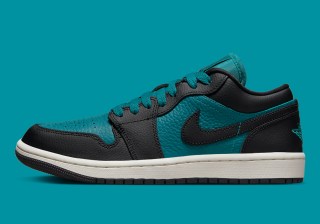 Air Jordan 1 Low Split "Bright Spruce" DR0502-300 | SneakerNews.com
