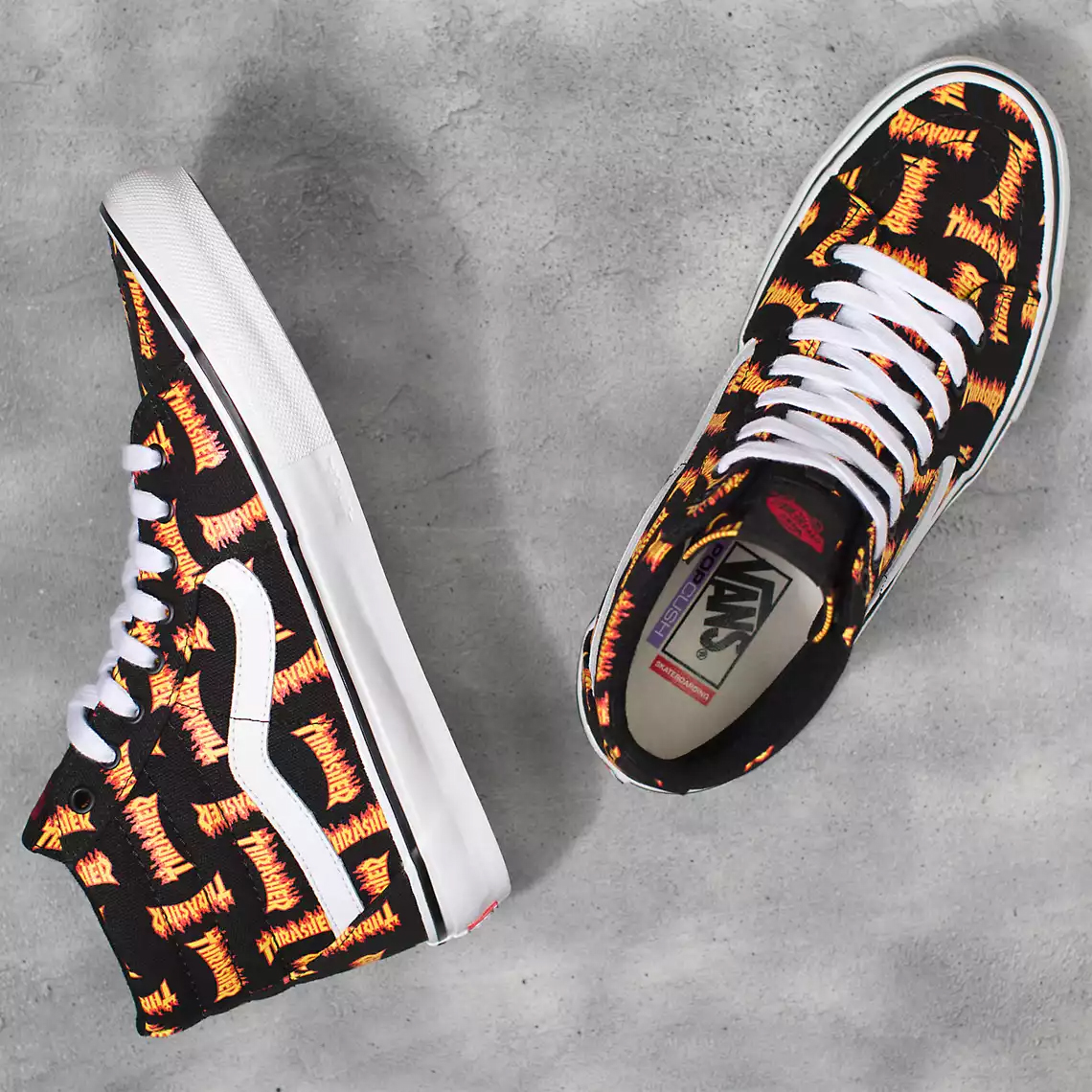 Thrasher x Vans Sk8-Hi And Old Skool Release Date | SneakerNews.com