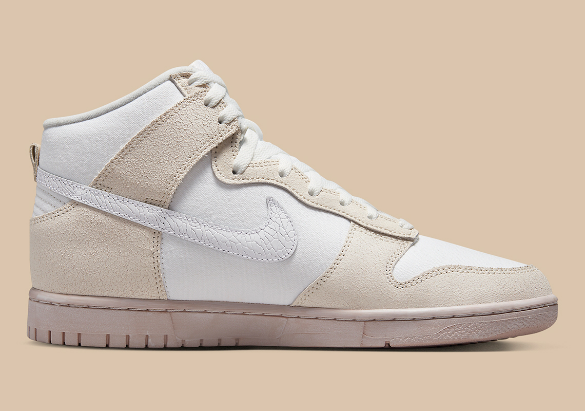 Nike Dunk High EMB "Tan Cracked Leather" DV0822-100 | SneakerNews.com